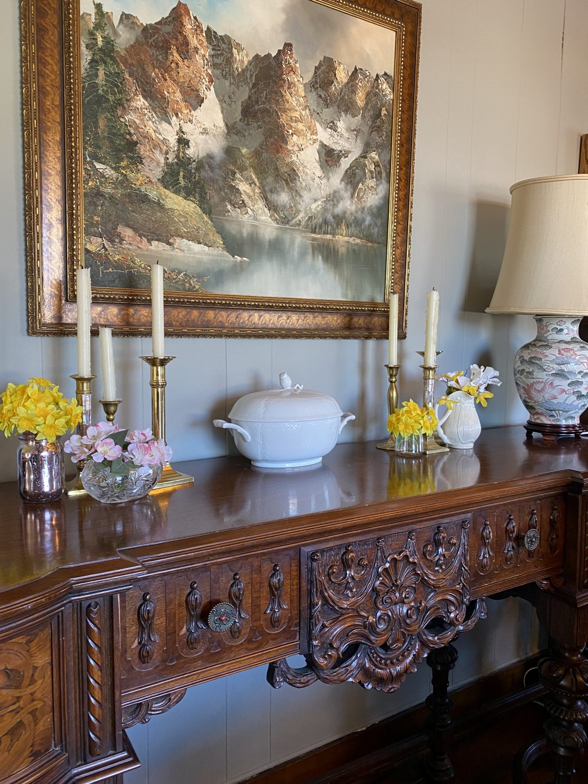 spring dining room buffet - Bushel & a Pickle