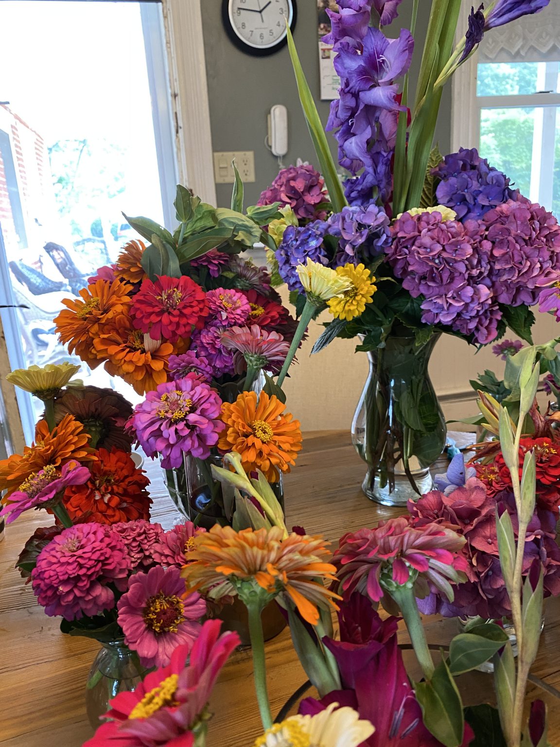 brilliant colors of freshly cut flowers from our gardens - Bushel & a ...